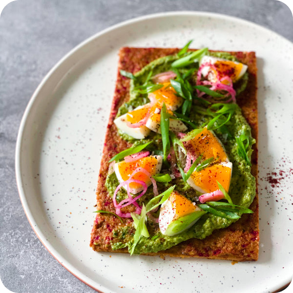 Beet Flatbread with Asparagus Walnut Pesto – Mark Hyman, MD