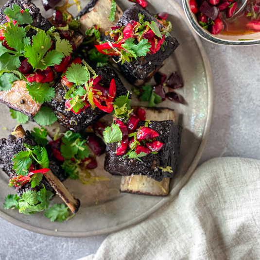 Cacao Rubbed Short Ribs with Cherry Salsa – Mark Hyman, MD