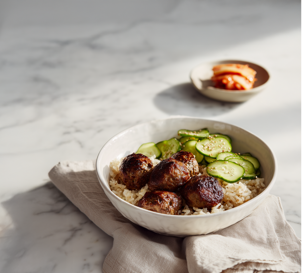Spicy Venison and Kimchi Meatballs – Mark Hyman, MD